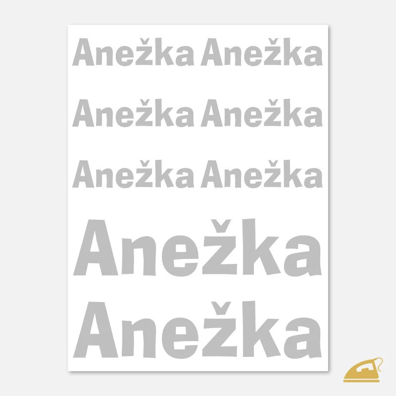 Reflexní jména vyrábíme na přání | Nažehlovací potisk